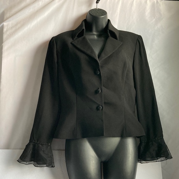 Positive Attitude | Jackets & Coats | Positive Attitude Black Ruffled ...